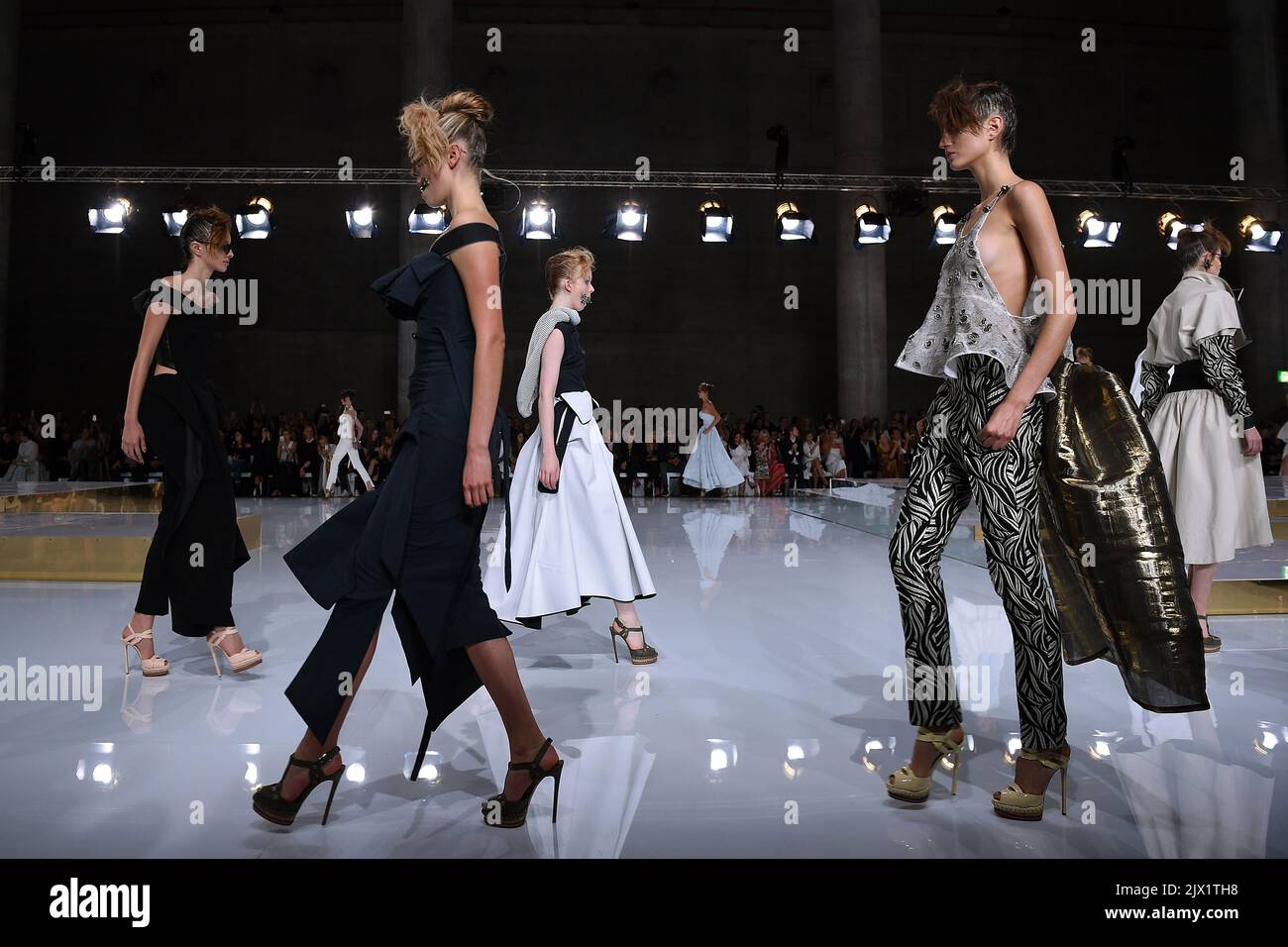 Models walk the runway during the Maticevski show, at The Cutaway ...