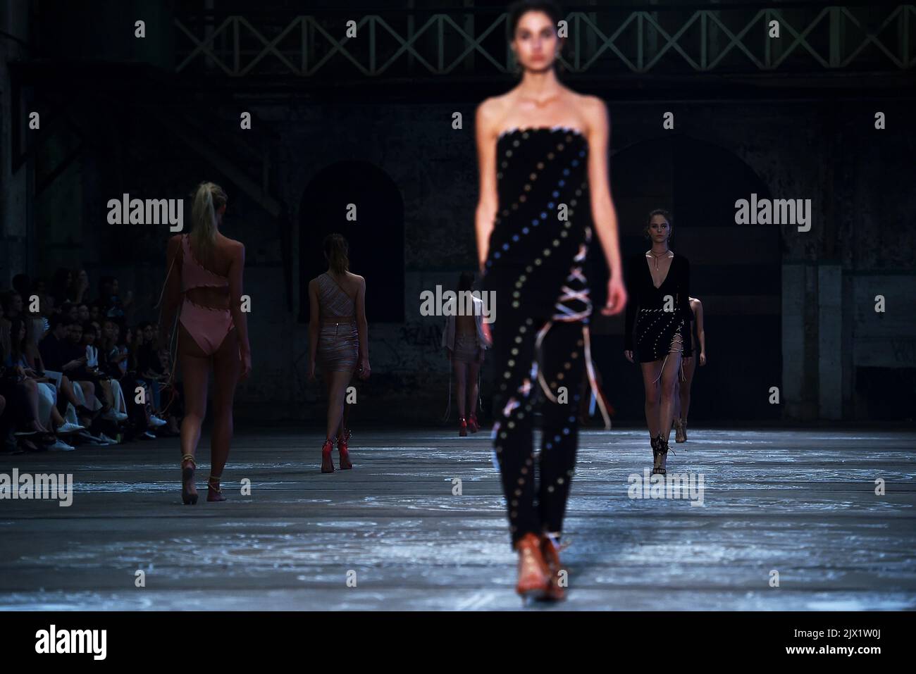 A model walks the runway during the Bec and Bridge show, at Mercedes ...