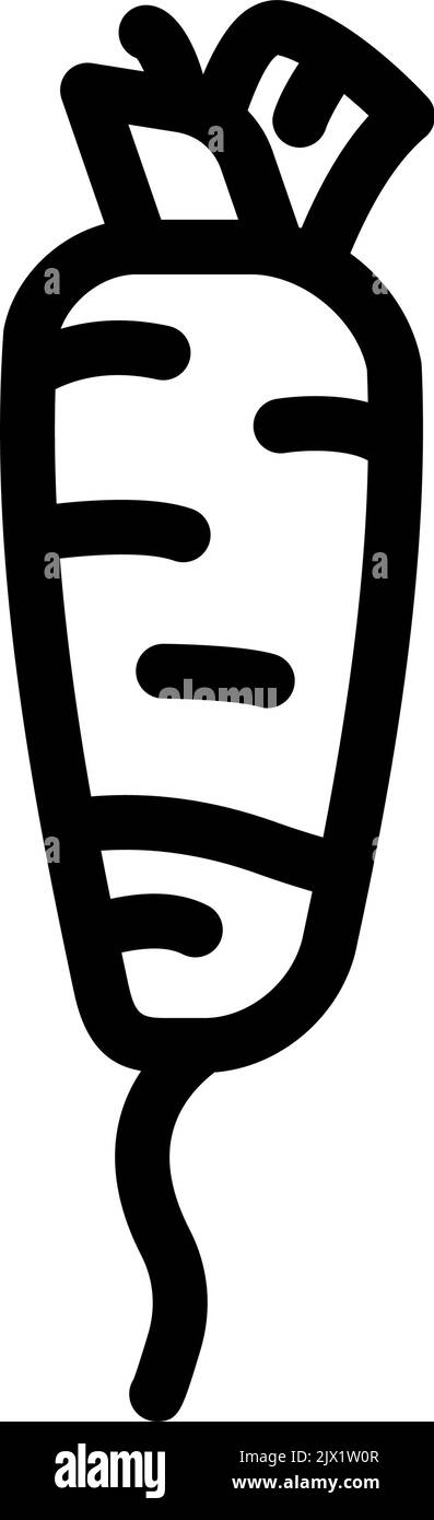 long radish line icon vector illustration Stock Vector Image & Art - Alamy