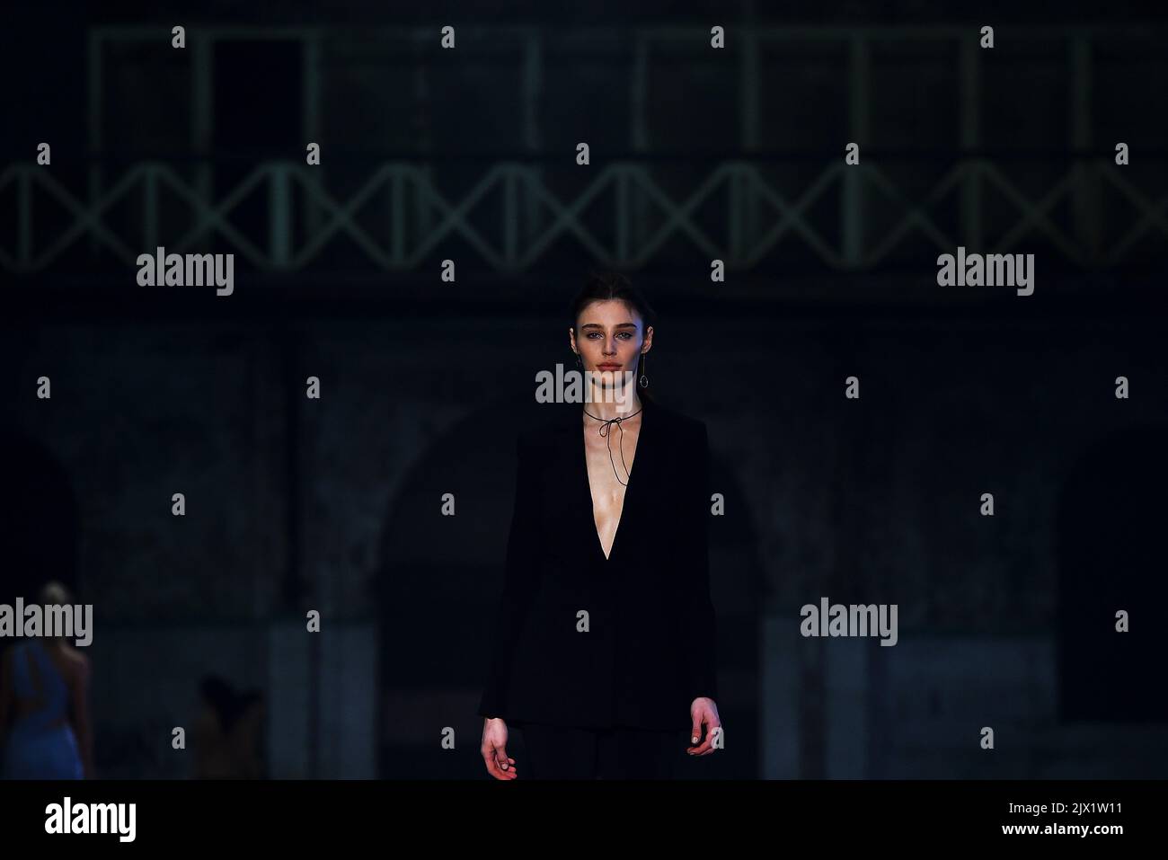 A model walks the runway during the Bec and Bridge show, at Mercedes ...