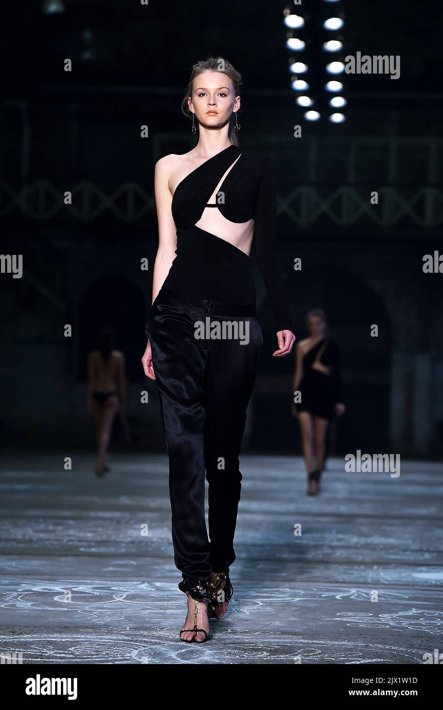 A model walks the runway during the Bec and Bridge show, at Mercedes ...