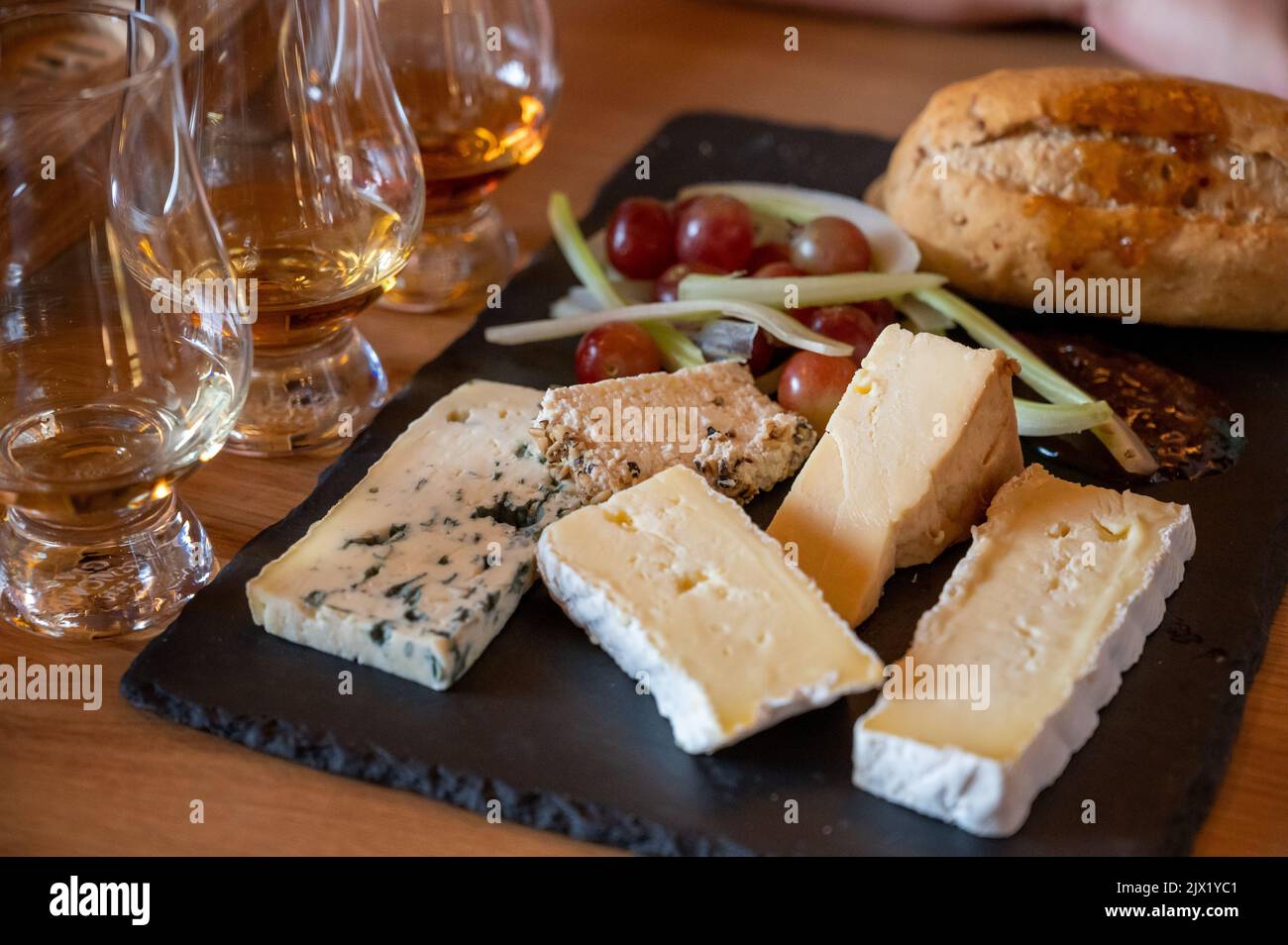 Pairing of scotch whiskies and farmers scottish cheeses cheddar ...