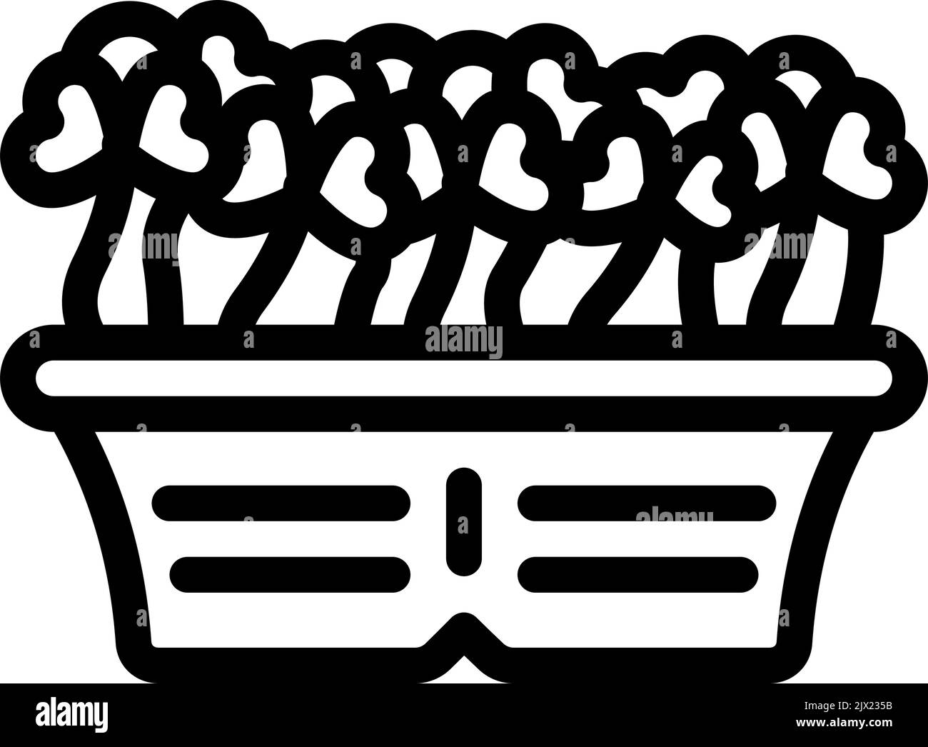 seedling radish line icon vector illustration Stock Vector Image & Art ...