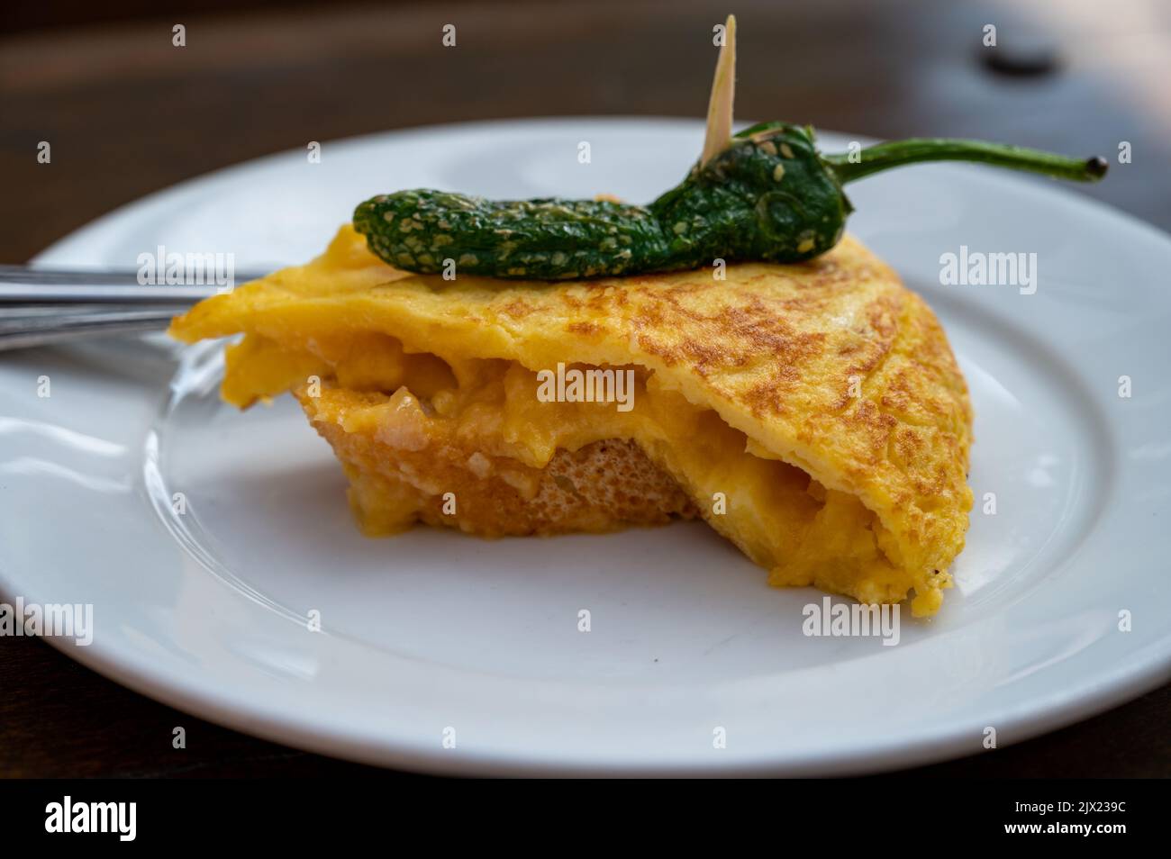 Typical snack in bars of Basque Country, pinchos or pinxtos, small ...