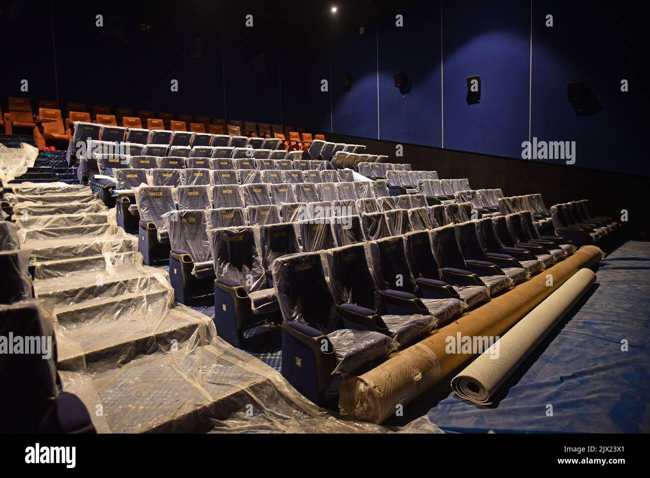SRINAGAR, INDIA - SEPTEMBER 6: A view of the under construction 'INOX ...