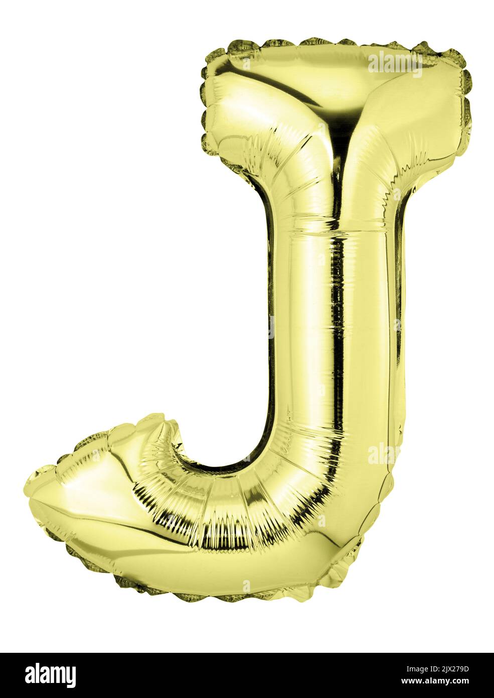 Letter J in silver mylar balloon isolated on white Stock Photo - Alamy