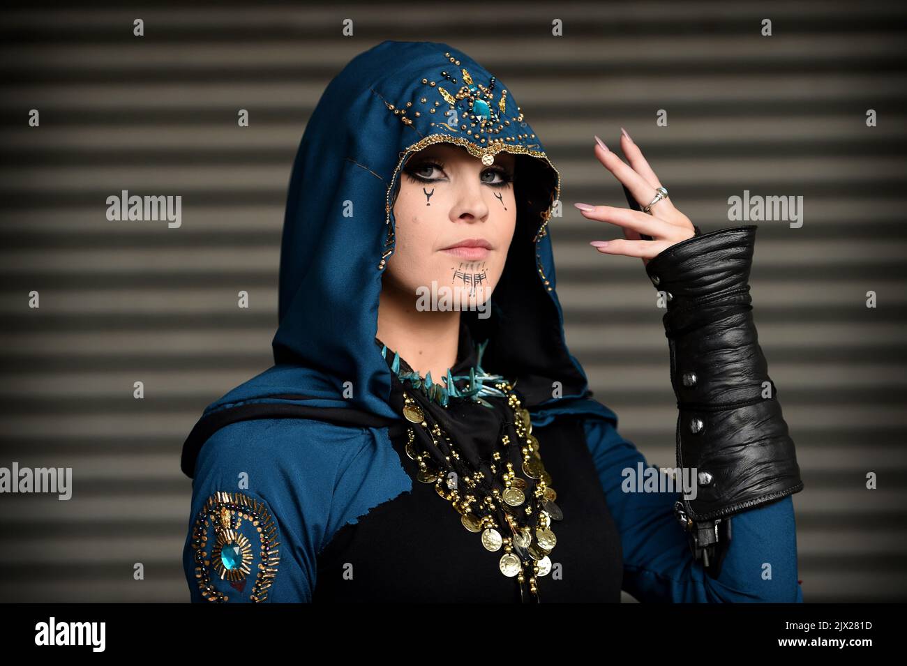 Lucy McNeill dressed in cosplay as Maria from the upcoming Assassins ...