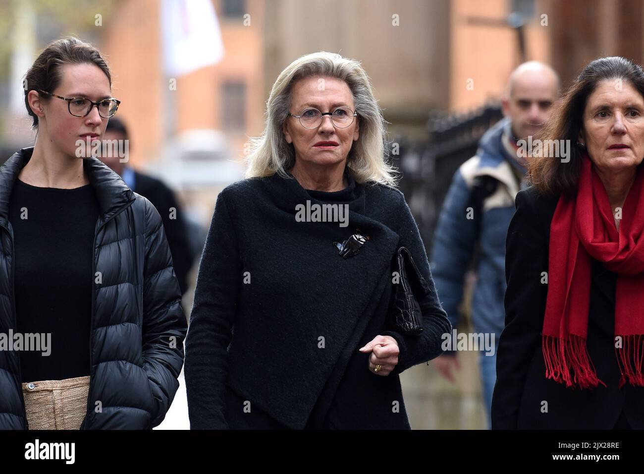 Jill Wran, (centre), the mother of Harriet Wran, arrives the NSW ...