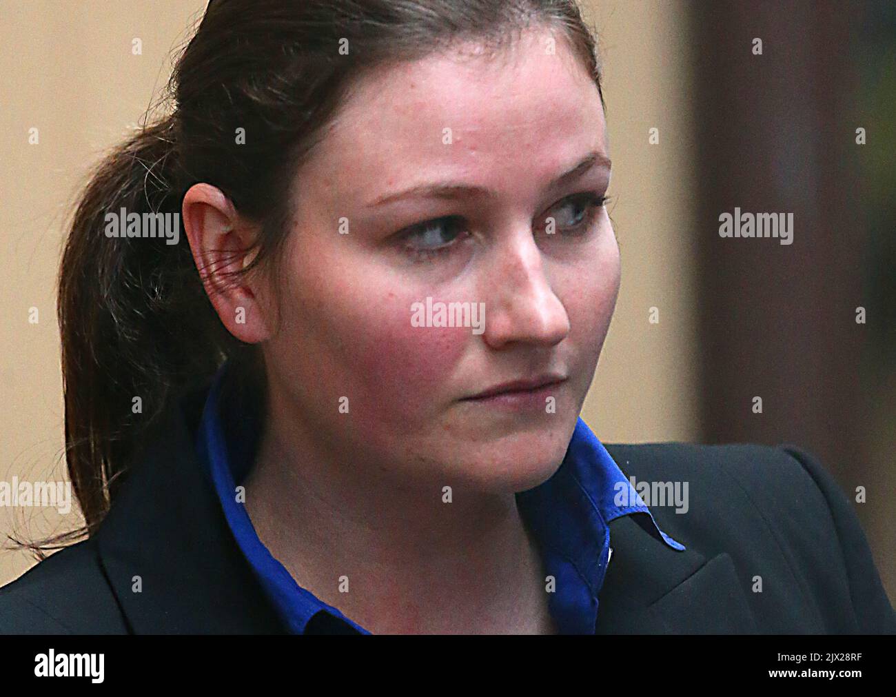 Harriet Wran is led to a waiting prison van after appearing at the ...