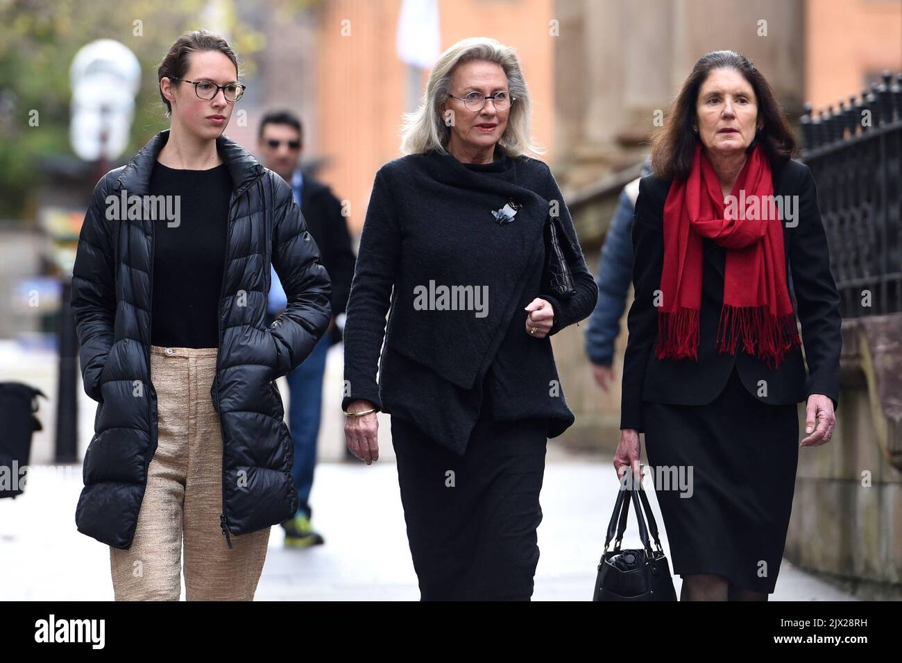 Jill Wran, (centre), the mother of Harriet Wran, arrives the NSW ...