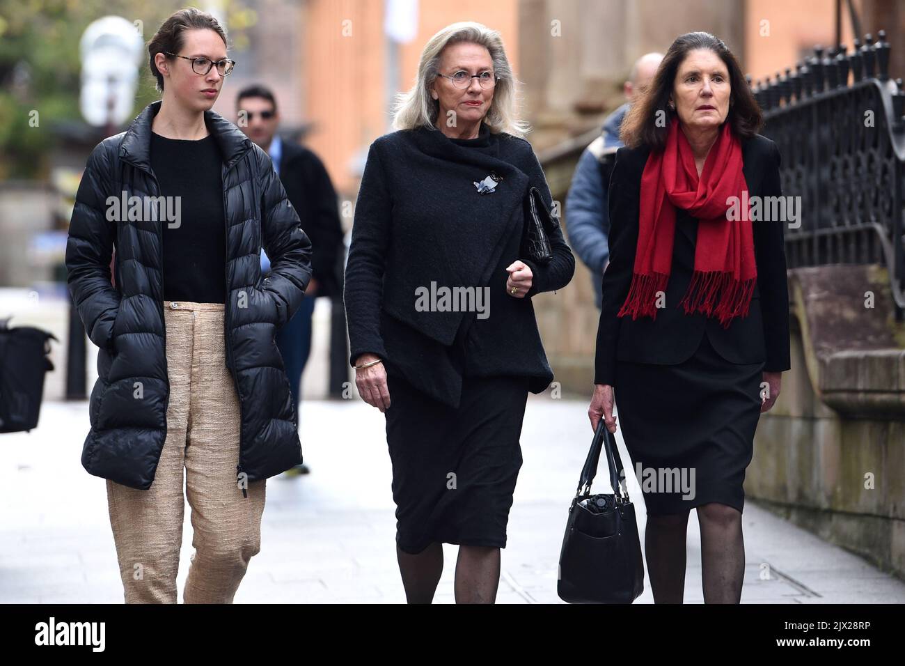 Jill Wran, (centre), the mother of Harriet Wran, arrives the NSW ...