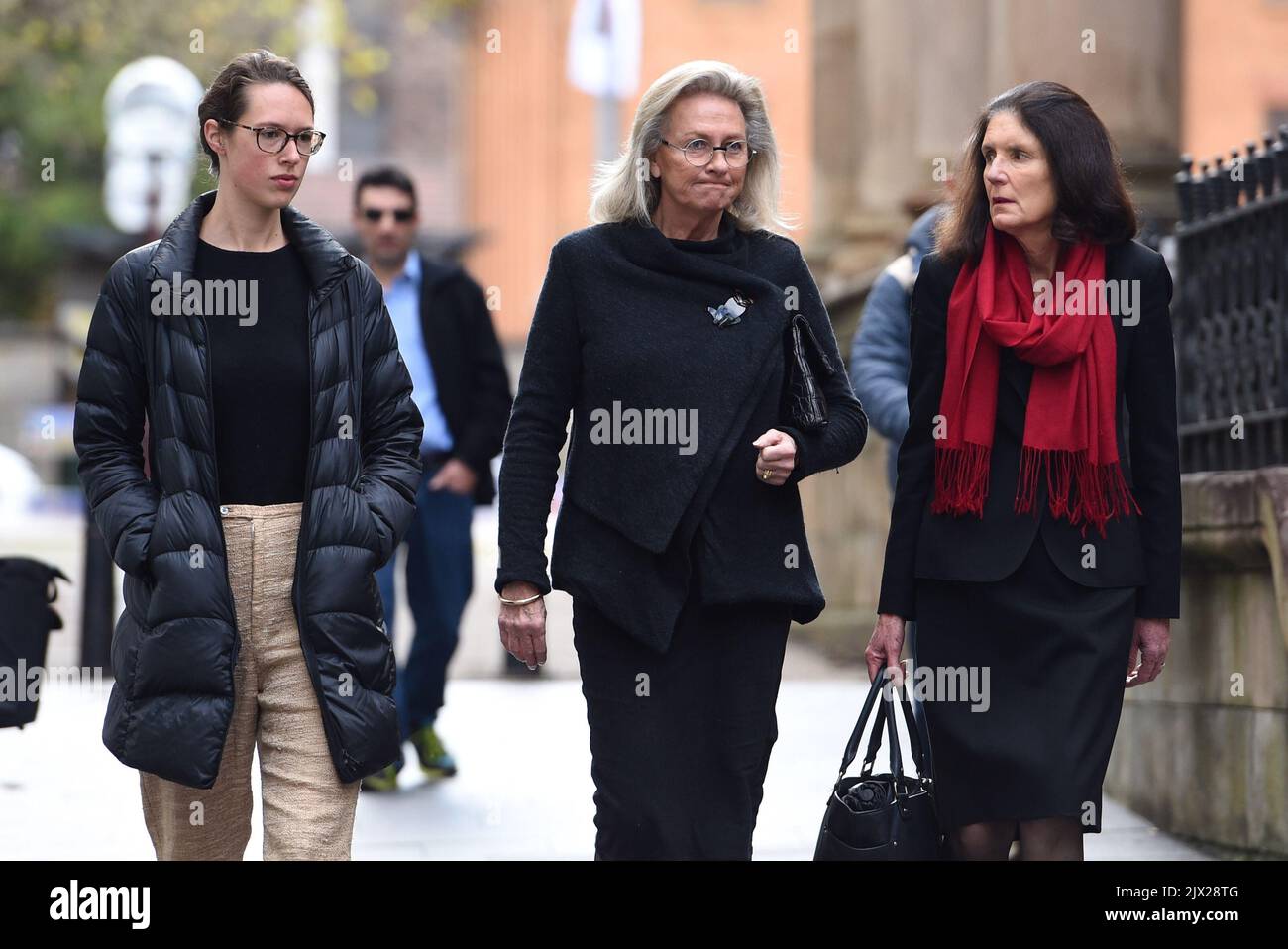 Jill Wran, (centre), the mother of Harriet Wran, arrives the NSW ...