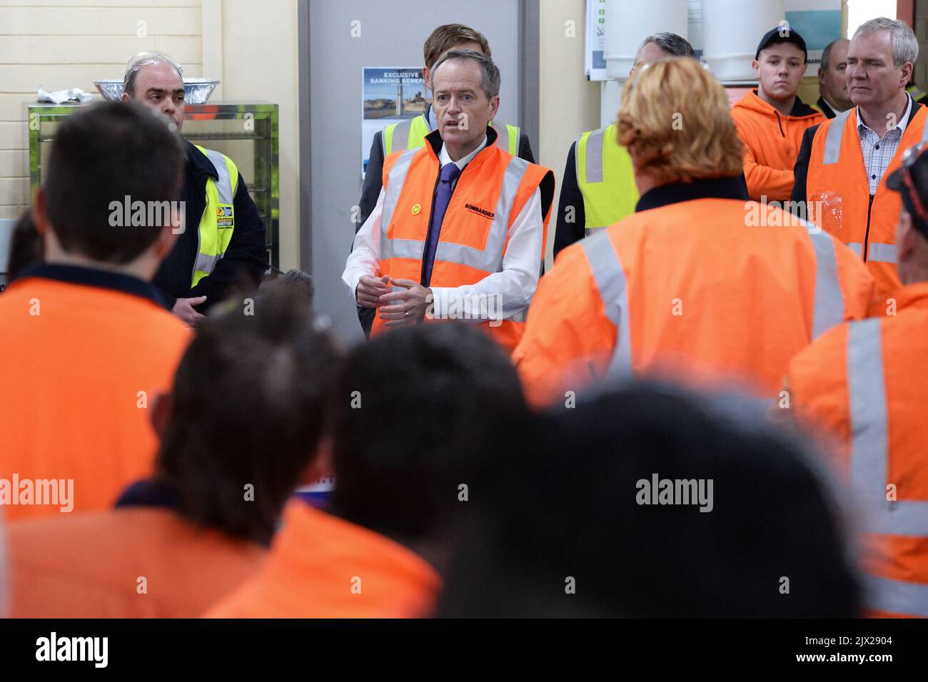 Leader of the Opposition Bill Shorten at the Bombardier tram ...