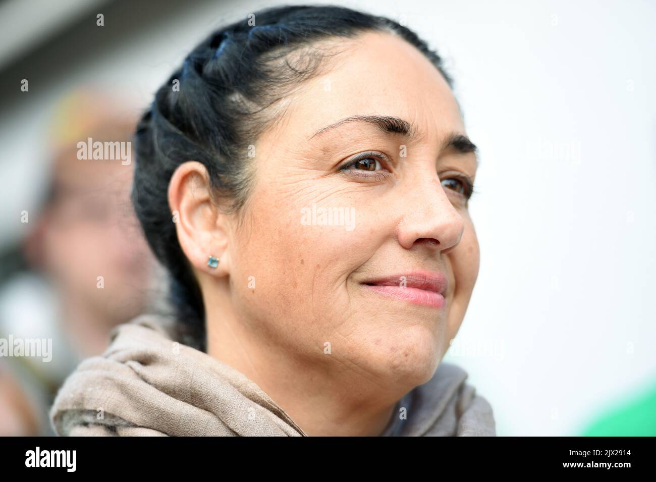 Greens candidate for Batman Alex Bhathal speaks to media during a press ...