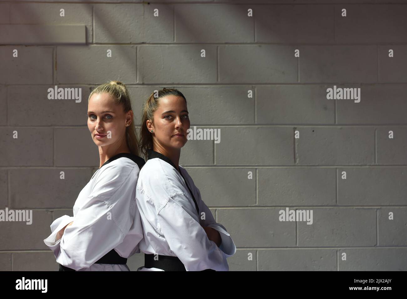 Sisters Caroline Marton (right) and Carmen Marton (left) training ...