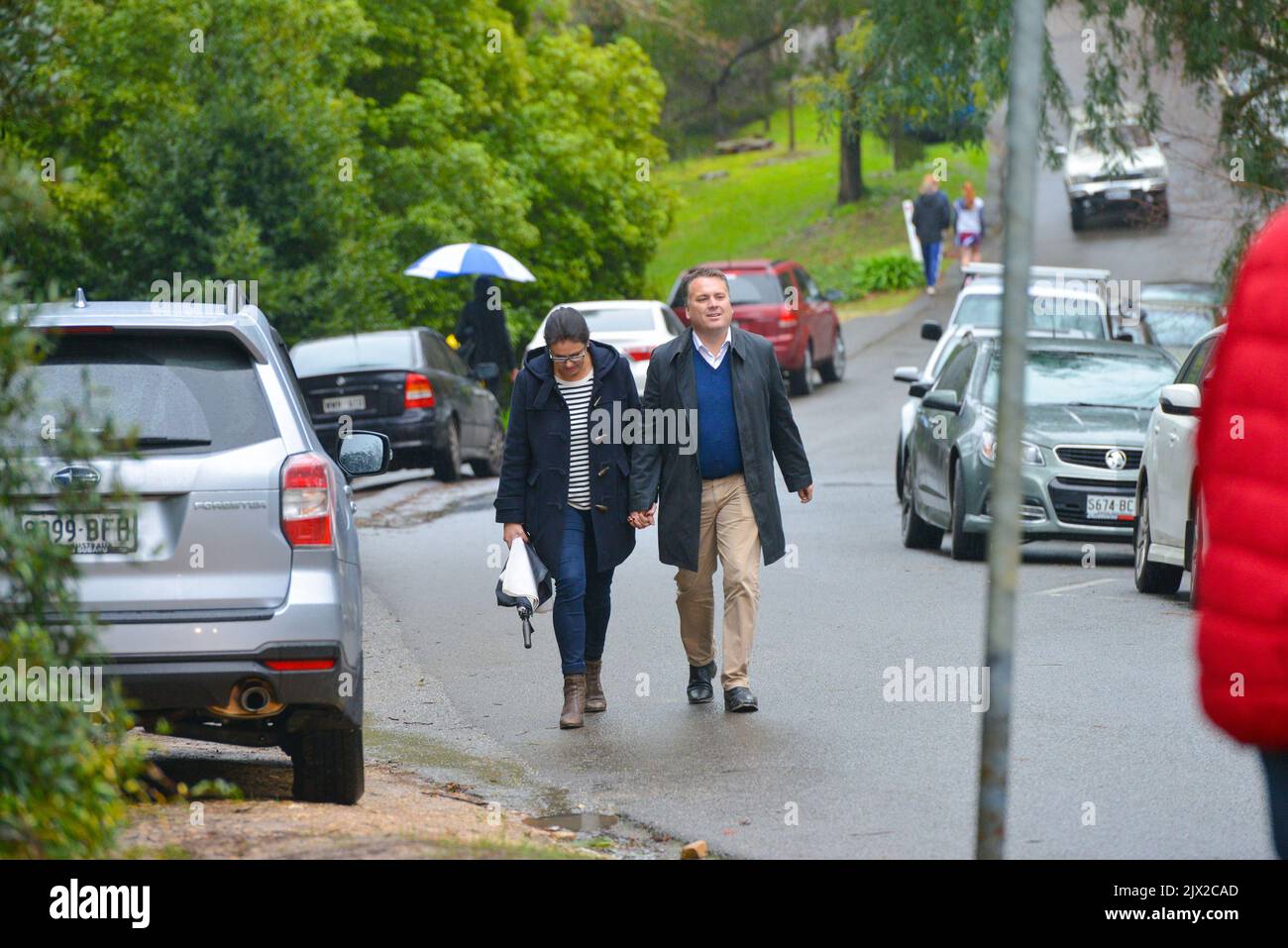 Liberal Party Member for Mayo Jamie Briggs and his wife Estee Fiebiger ...