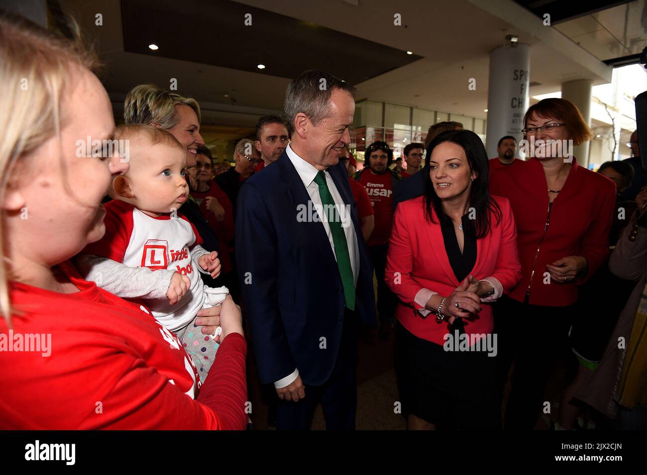 Australian Federal Opposition leader Bill Shorten along with , members ...