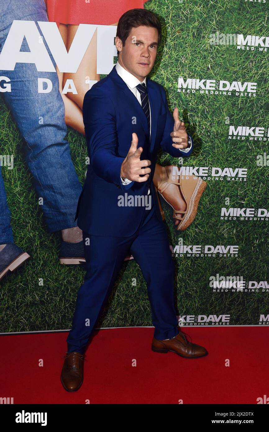 American actor Adam Devine poses for photographs after arriving for the ...