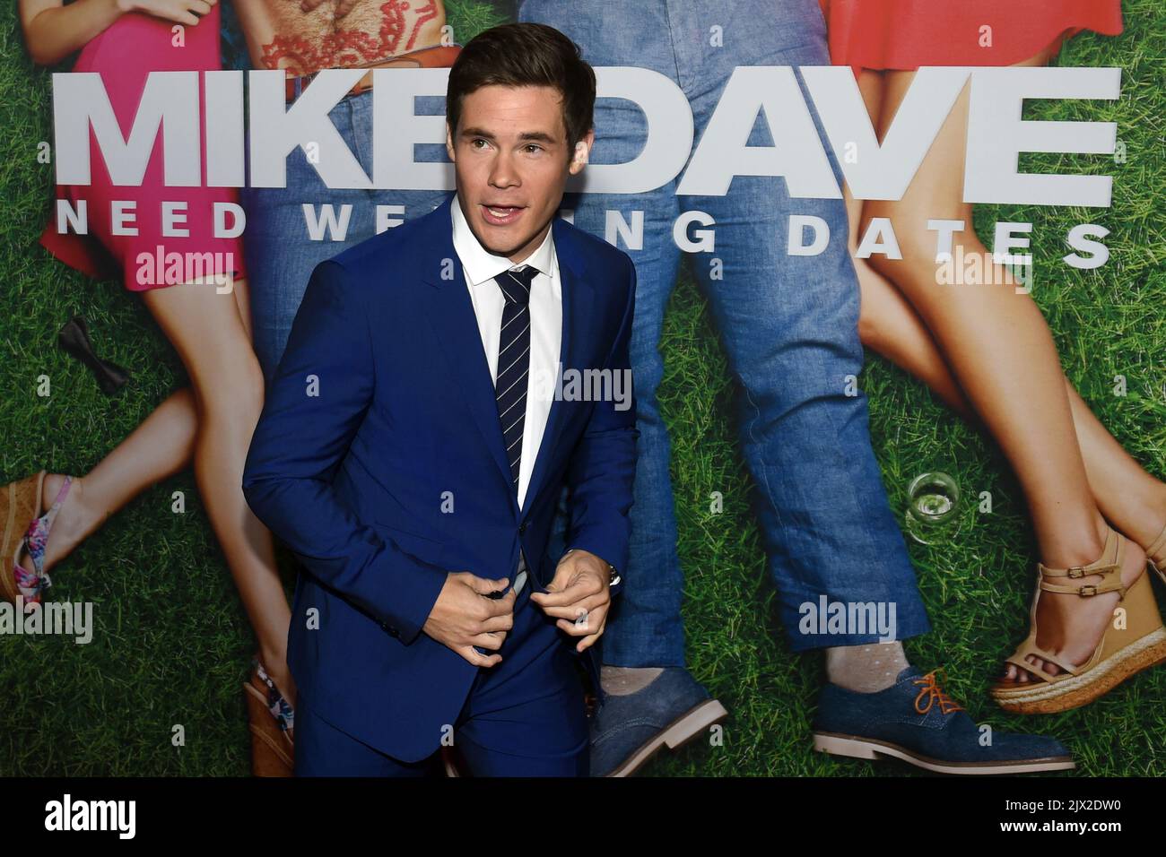 American actor Adam Devine poses for photographs after arriving for the ...