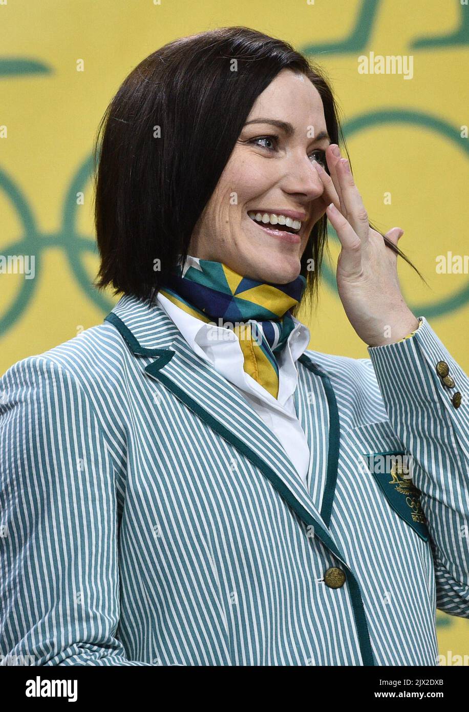 Anna Meares wipes tears from her eyes moments after being announced as ...
