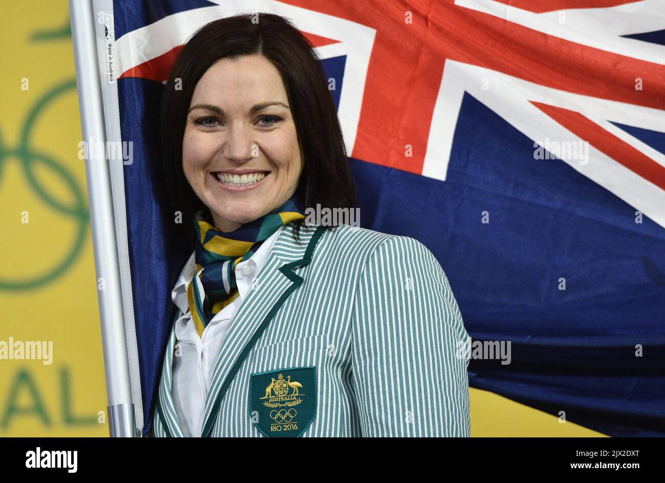 Cyclist Anna Meares is announced as the flag bearer for the Rio ...