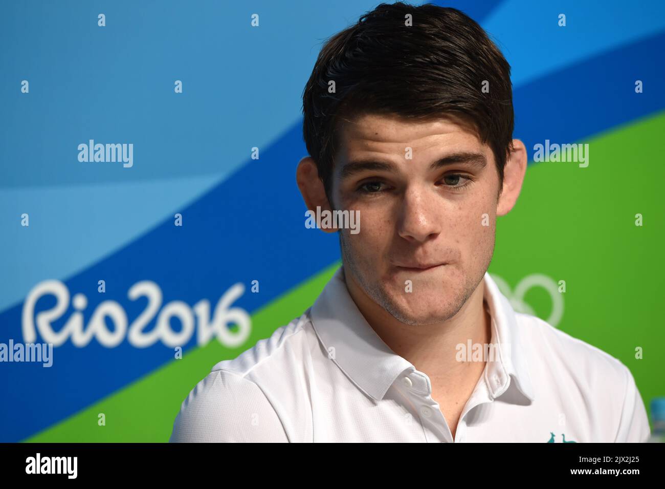 Australian Olympic Men's Judo competitor Joshua Katz looks on during an ...