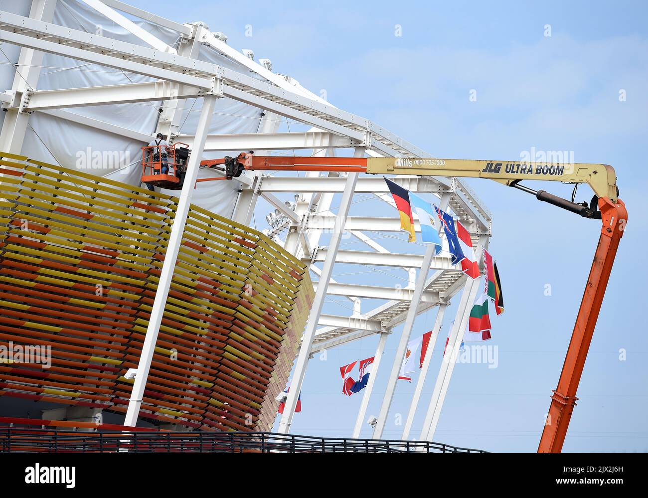 Final preparations are made outside sporting venues at the Rio Olympic ...