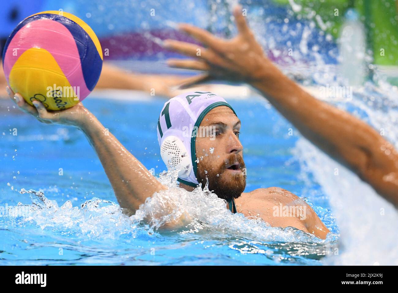 Australia's Rhys Howden in action during a practice match against Italy ...