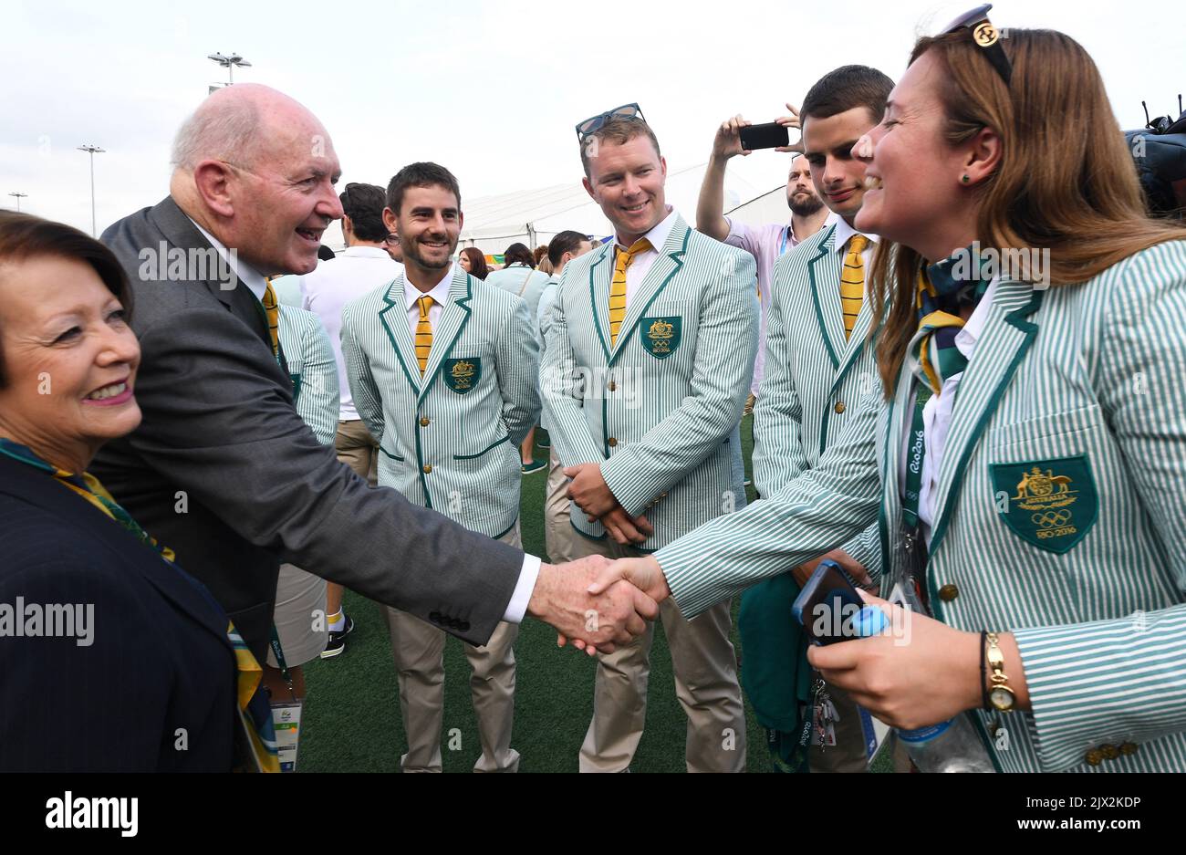 Australian Governor General Sir Peter Cosgrove meets team members ...