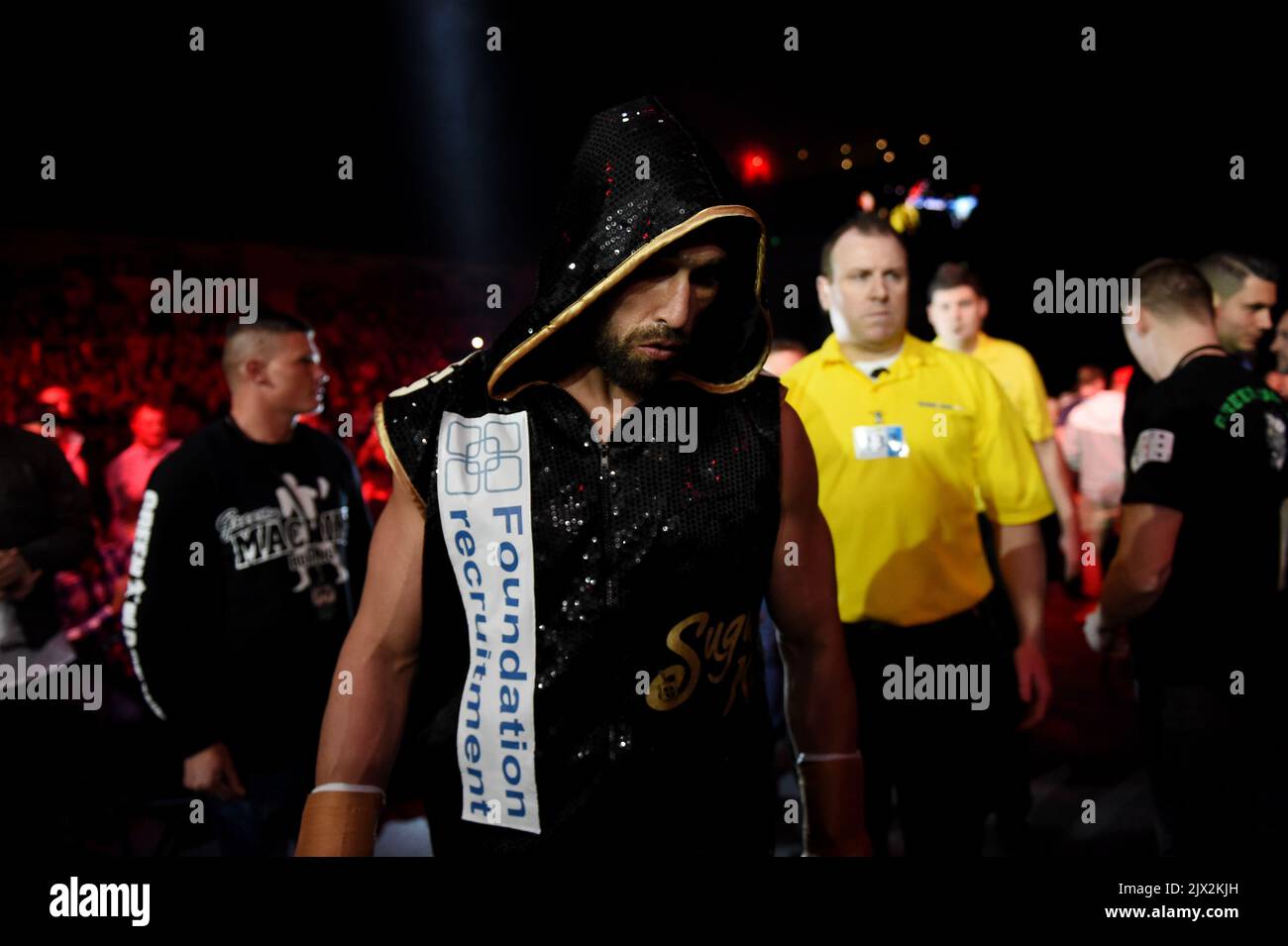 Kane Watts walks into his fight with Australian boxer Danny Green at ...