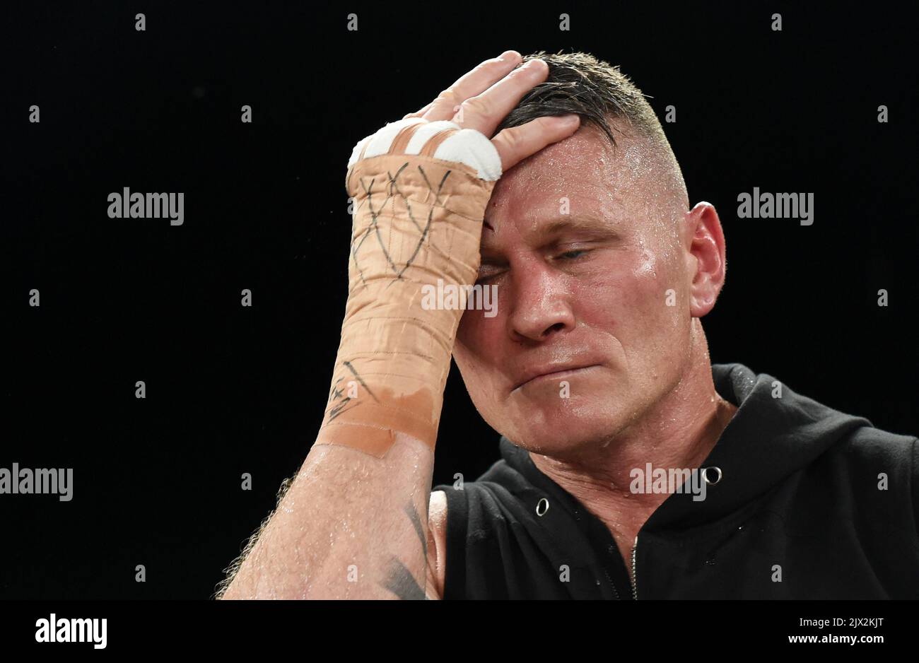 Australian boxer Danny Green wins his bout against Kane Watts at ...