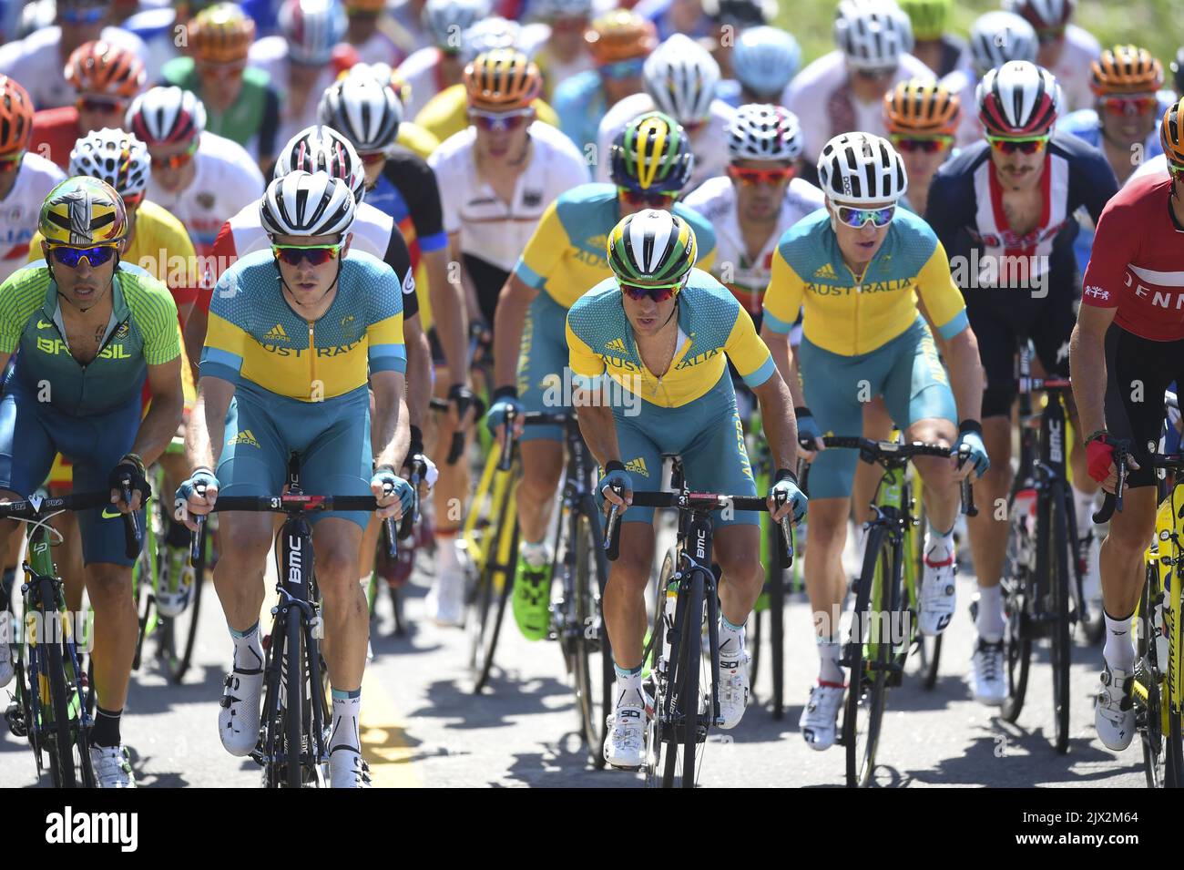 Australian road cyclers Simon Clarke, Rohan Dennis, Scott Bowden and ...