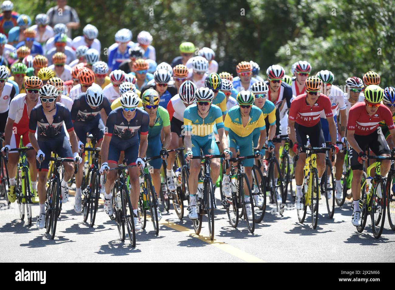 Australian road cyclers Simon Clarke, Rohan Dennis, Scott Bowden and ...