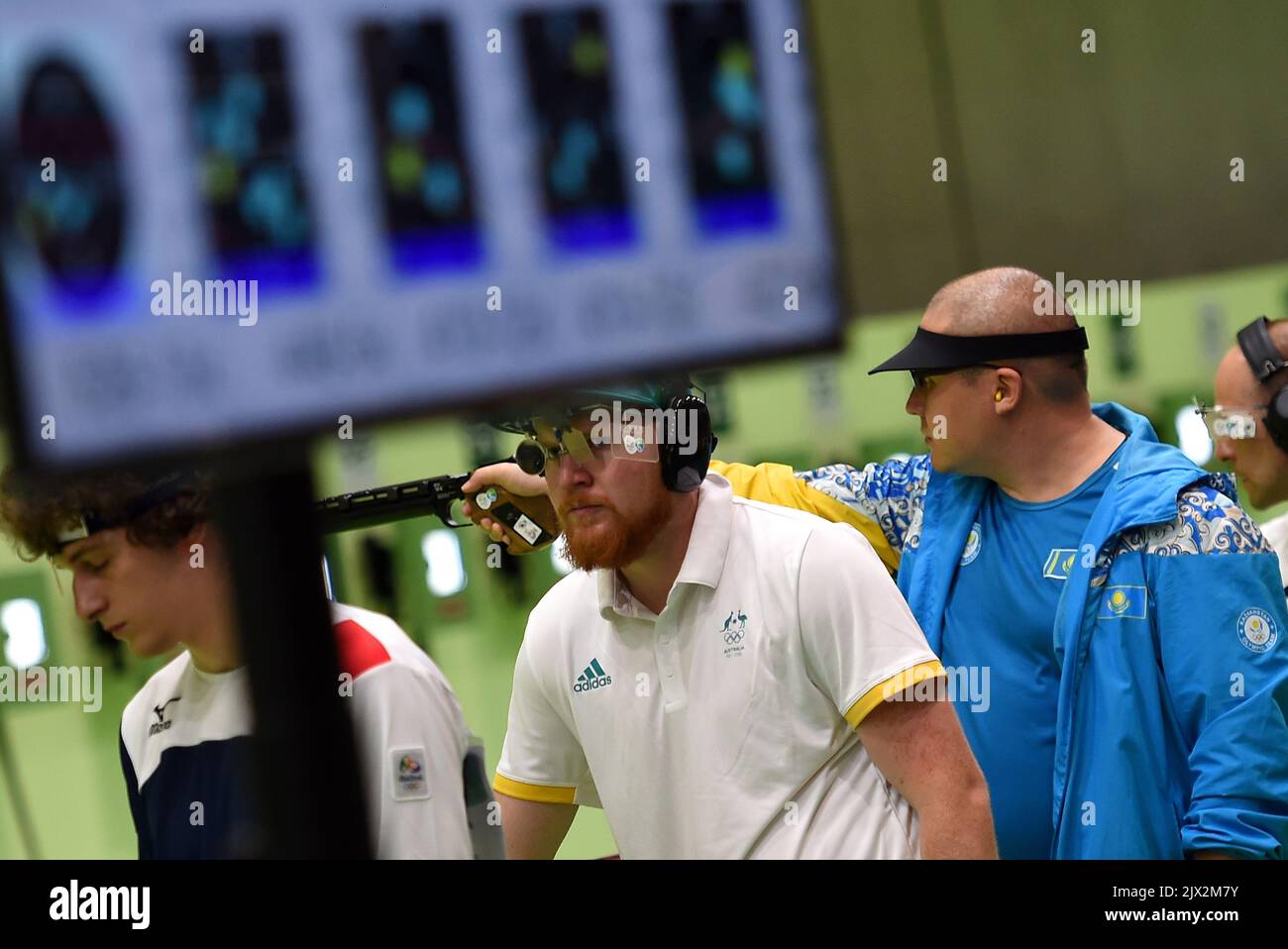 Australian pistol shooter Blake Blackburn competing during the 10m Air ...