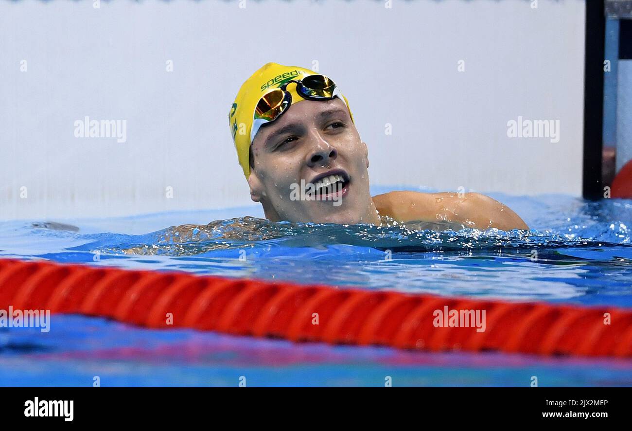 Australia's Mitchell Larkin looks on after swimming in heat 5 of the ...