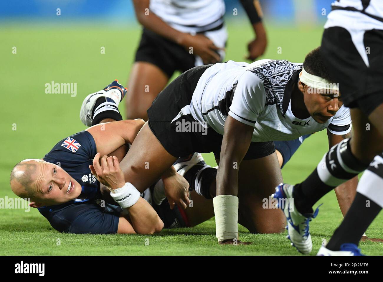 Great Britain's Heather Fisher in action during their Women's Rugby ...