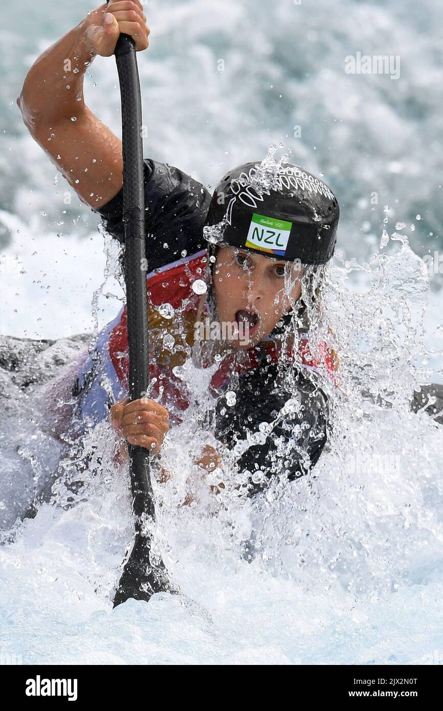 Luuka Jones of New Zealand in action during the Women's K1 Kayak semi ...