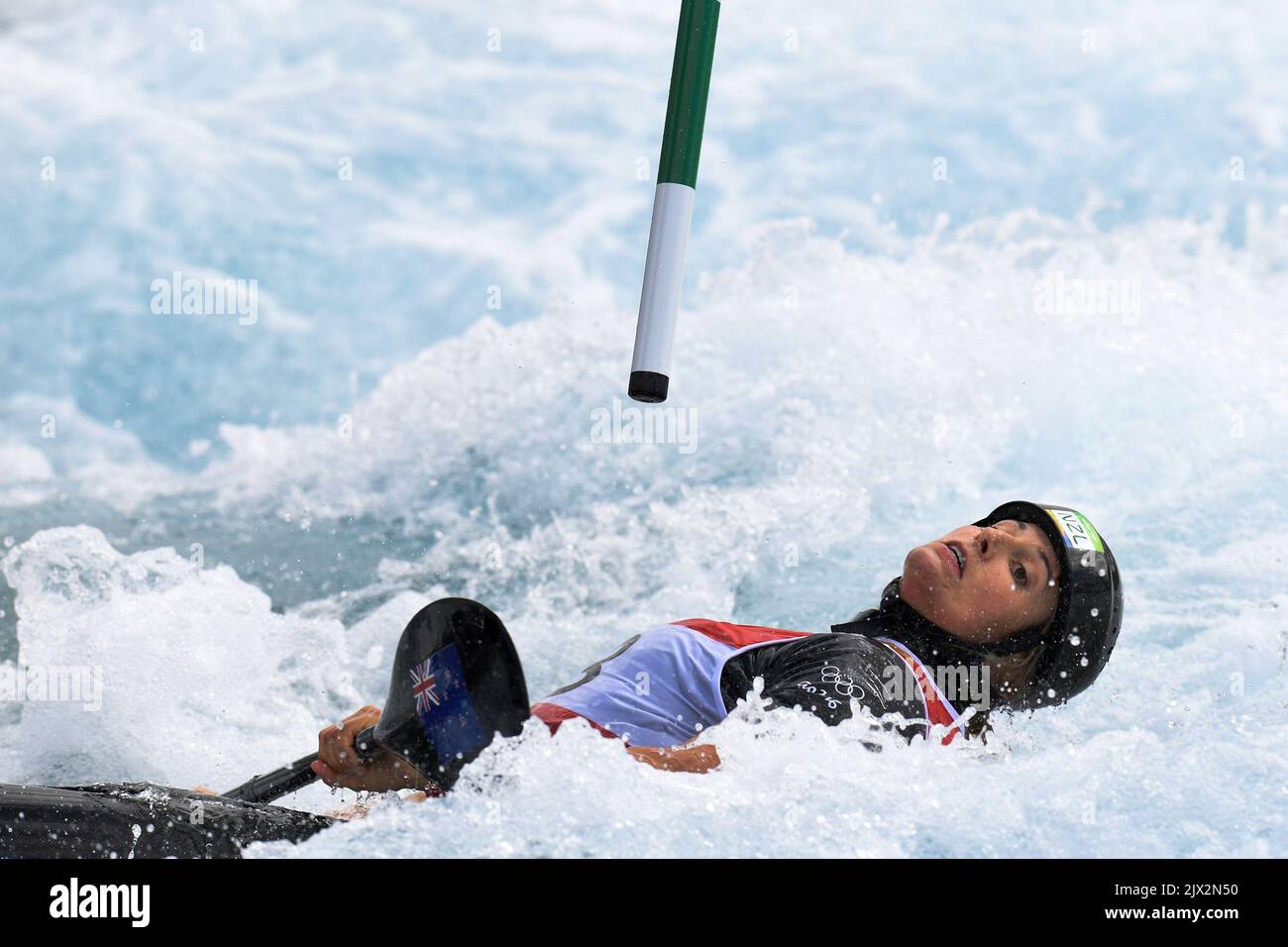 Luuka Jones of New Zealand in action during the Women's K1 Kayak semi ...