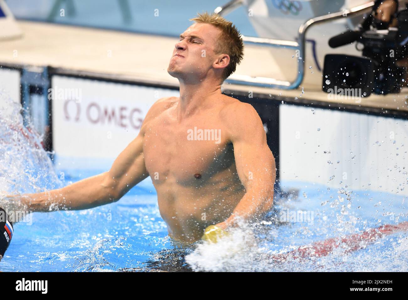 Dmitriy Balandin of Kazakhstan celebrates winning the Men's 200m ...