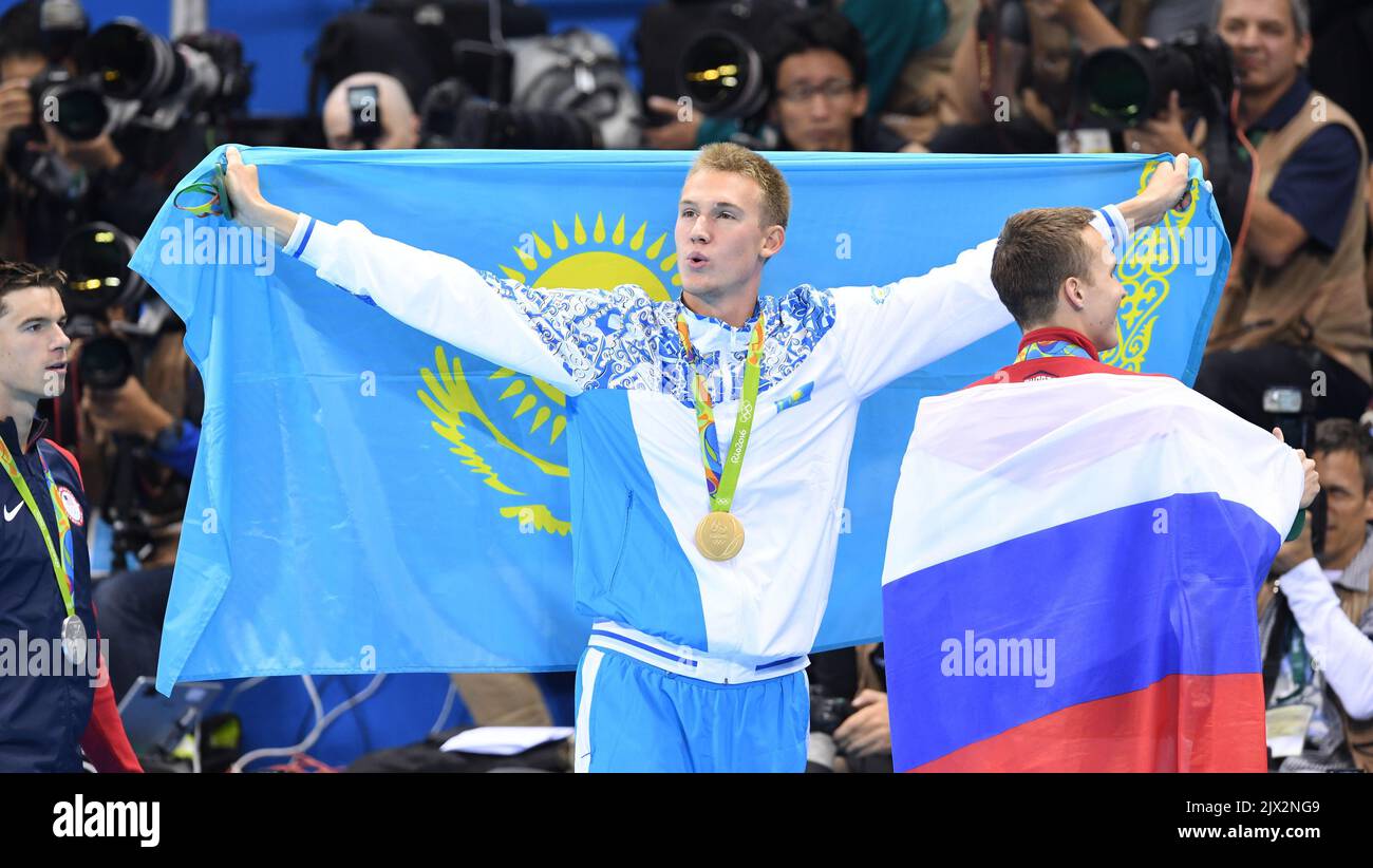 Dmitriy Balandin of Kazakhstan poses for photographs after winning the ...