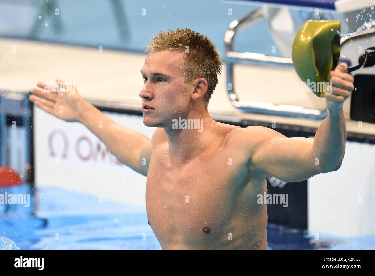 Dmitriy Balandin of Kazakhstan celebrates winning the Men's 200m ...