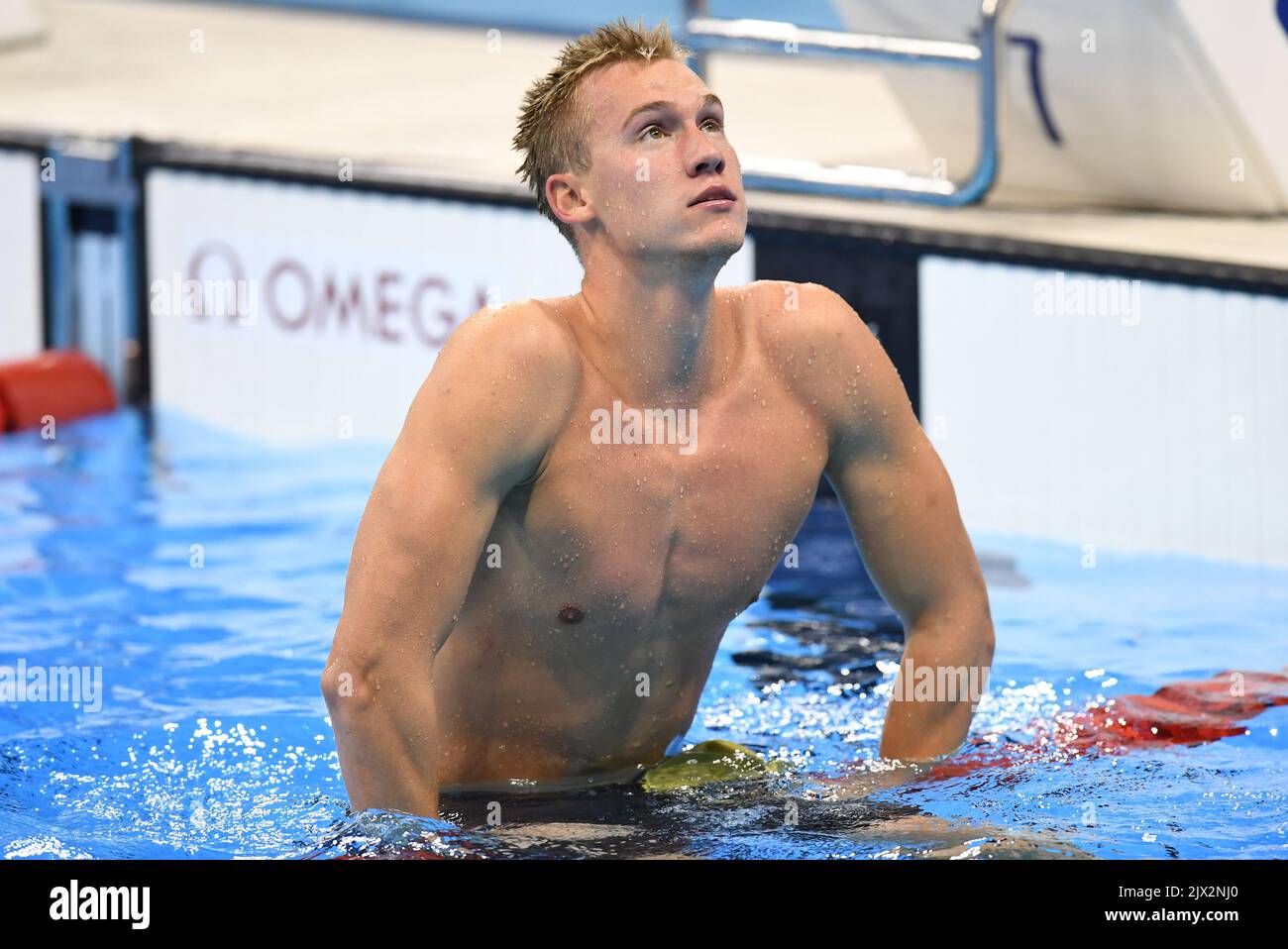 Dmitriy Balandin of Kazakhstan celebrates winning the Men's 200m ...