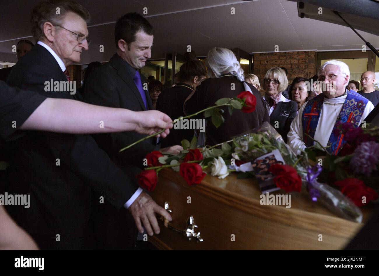 Cory Ryther (2nd from left), husband of murdered woman Joan Ryther ...