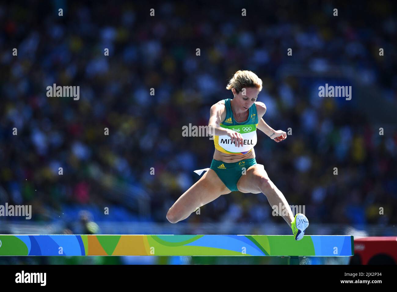 Victoria Mitchell of Australia in action during the Women's 3000m ...