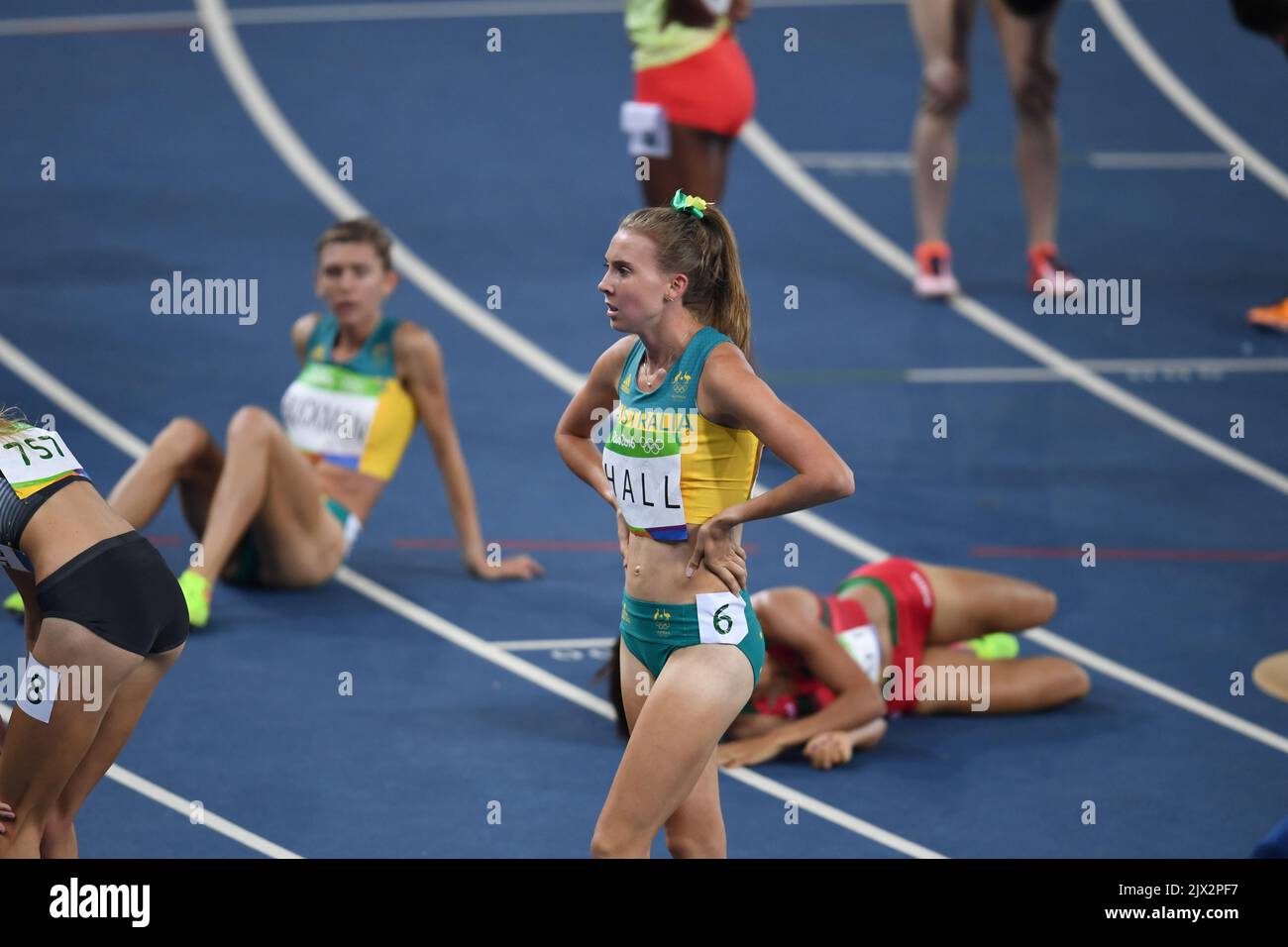 Linden Hall and Zoe Buckman of Australia in action during the Women's ...