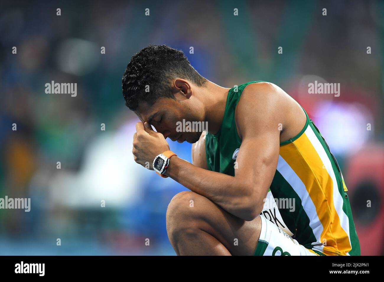 Wayde van Niekerk of South Africa in action during the Men's 400m final ...