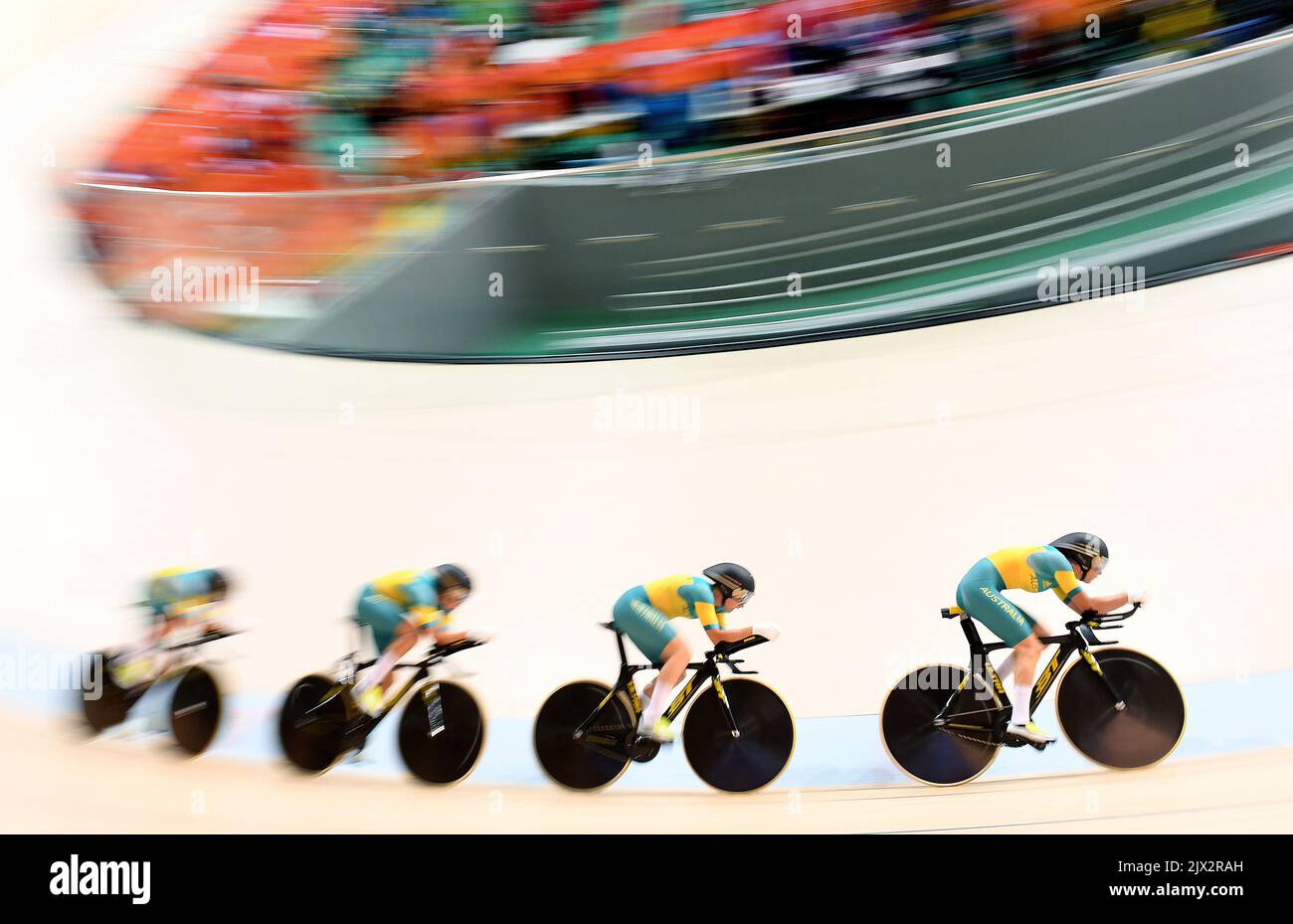 The Australian team of Georgia Baker, Annette Edmondson, Amy Cure and ...