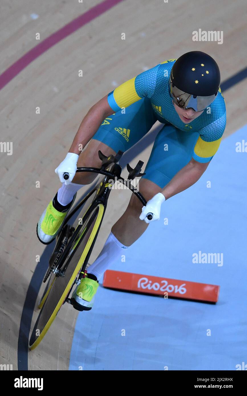 Cyclist Annette Edmondson of Australia competing in the Women's Omnium ...
