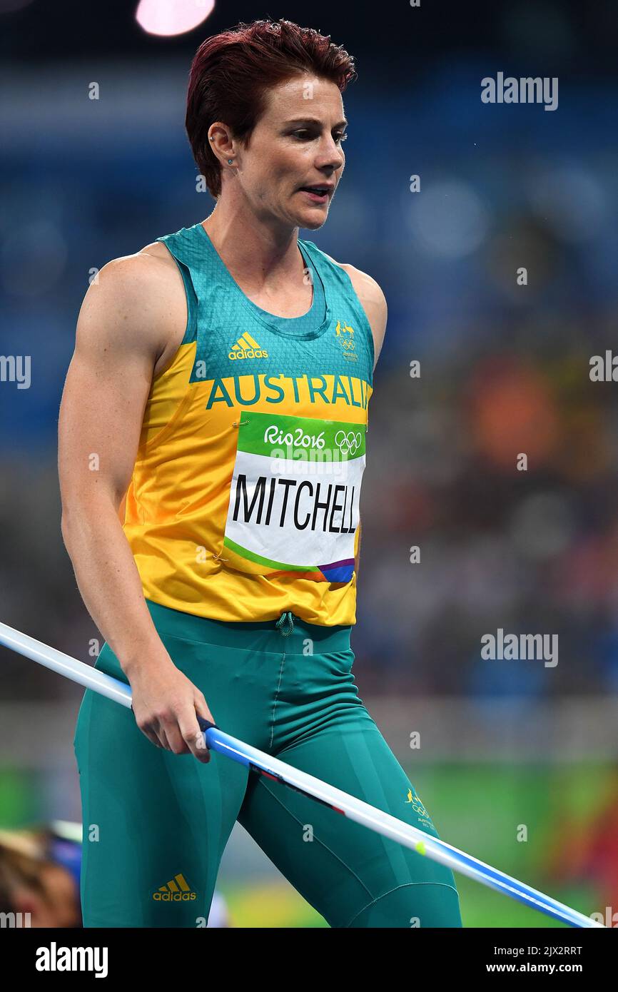 Kathryn Mitchell of Australia in action during the Women's Javelin ...