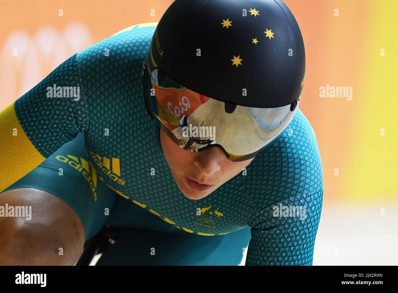 Annette Edmondson of Australia competes in the Women's Omnium 56, at ...